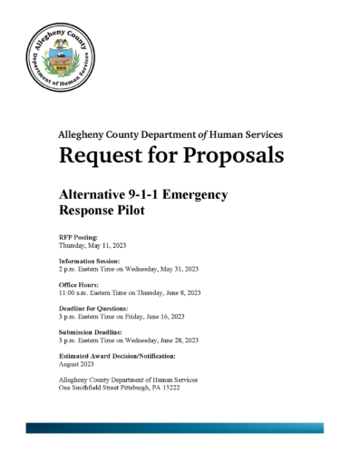 Launching Alternative Emergency Response in Allegheny County - Harvard ...
